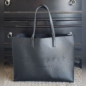 Ted Baker London | Bags | Ted Baker London Black Canvas Large Tote ...